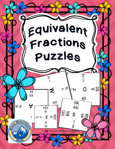Equivalent Fractions Puzzle Set | Teaching Resources