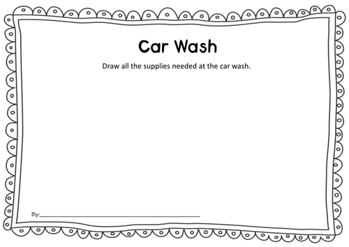 GARAGE CAR WASH ROLE PLAY TEACHING RESOURCES EYFS KS1-2 | Teaching ...
