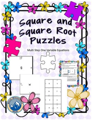 Square and Square Roots Puzzle Set | Teaching Resources