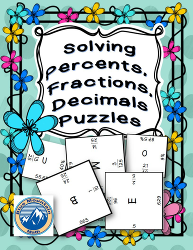 Fraction-Decimal-Percents Puzzle Set | Teaching Resources
