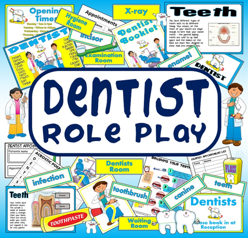 DENTIST ROLE PLAY CLEAN TEETH TEACHING RESOURCES SCIENCE KEY STAGE 1-2 ...