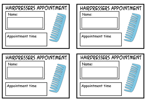 HAIRDRESSERS ROLE PLAY TEACHING RESOURCES SCIENCE EYFS KEY STAGE 1-2 CULTURE by - UK Teaching ...