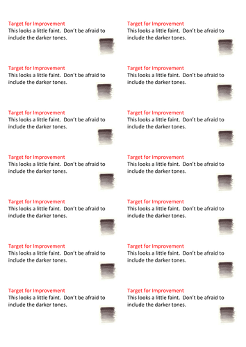 Marking a Drawing with a Target - Stickers to Save Time when Marking ...