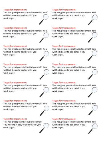 Marking a Drawing with a Target - Stickers to Save Time when Marking ...