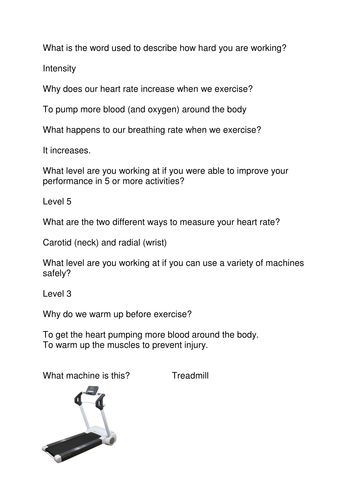 Fitness & Health Related Exercise Resources | Teaching Resources