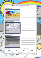 Weather - Observe and descibe worksheets (differentiated) | Teaching ...
