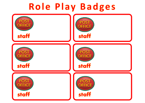 POST OFFICE ROLE PLAY TEACHING RESOURCES EARLY YEARS KEY STAGE 1-2 ...