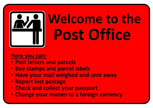 POST OFFICE ROLE PLAY TEACHING RESOURCES EARLY YEARS KEY STAGE 1-2 ...
