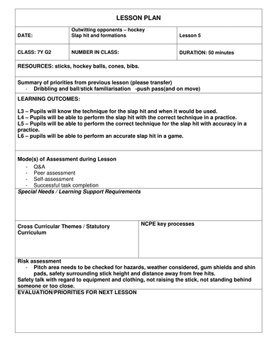 Year 7, 8 and 9 hockey unit plans and lessons | Teaching Resources