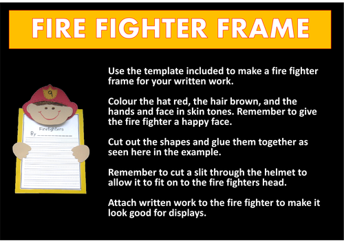 FIRE SAFETY + ROLE PLAY TEACHING RESOURCES DISPLAY EARLY YEARS KS1-2 ...