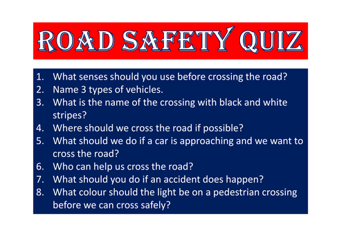 ROAD SAFETY TEACHING RESOURCES ROLE PLAY CHILD MINDER DISPLAY, EYFS, KS ...