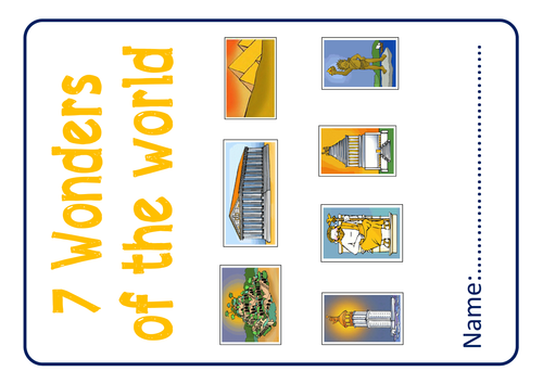 7 WONDERS OF THE WORLD TEACHING RESOURCES ANCIENT HISTORY KEY STAGE 2 ...