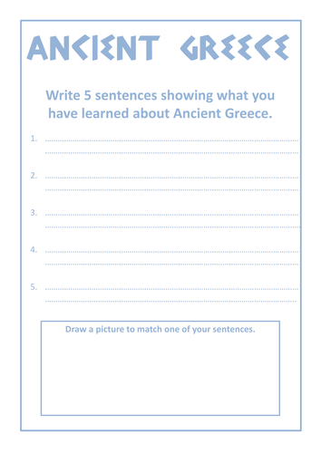 ANCIENT GREECE - GREEKS - HISTORY KEY STAGE 2 ATHENS SPARTA GODS ...