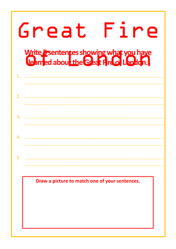 GREAT FIRE OF LONDON TEACHING RESOURCES BRITISH HISTORY FIRE SAFETY ...