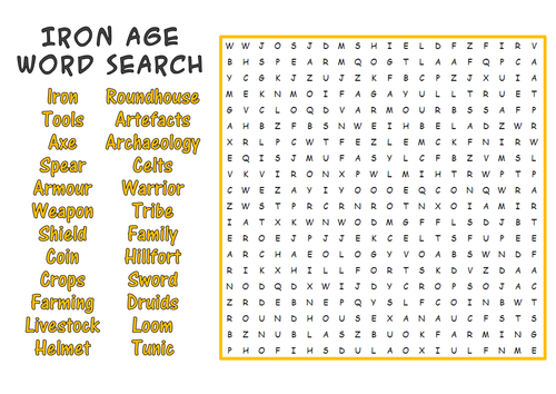 IRON AGE TEACHING RESOURCES HISTORY KEY STAGE 2 TOOLS WEAPONS DISPLAY ...