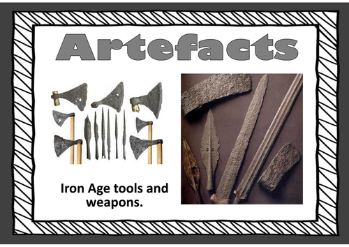 IRON AGE TEACHING RESOURCES HISTORY KEY STAGE 2 TOOLS WEAPONS DISPLAY ...