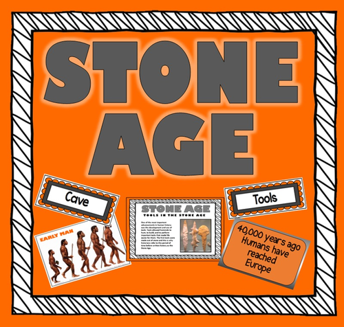 STONE AGE TEACHING RESOURCES HISTORY KEY STAGE 1-2 EARLY YEARS DISPLAY ...