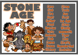 STONE AGE TEACHING RESOURCES HISTORY KEY STAGE 1-2 EARLY YEARS DISPLAY ...