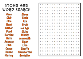 STONE AGE TEACHING RESOURCES HISTORY KEY STAGE 1-2 EARLY YEARS DISPLAY ...