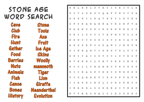 STONE AGE TEACHING RESOURCES HISTORY KEY STAGE 1-2 EARLY YEARS DISPLAY ...