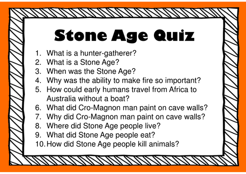 STONE AGE TEACHING RESOURCES HISTORY KEY STAGE 1-2 EARLY YEARS DISPLAY ...