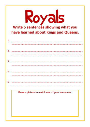 KINGS AND QUEENS TEACHING RESOURCES KEY STAGE 1-2 HISTORY DISPLAY ROLE ...