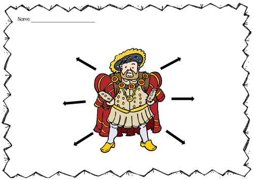 TUDORS TEACHING RESOURCES, HISTORY KEY STAGE 2 HENRY VIII ELIZABETH I ...