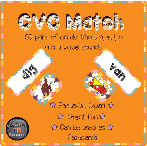 CVC Match Cards | Teaching Resources
