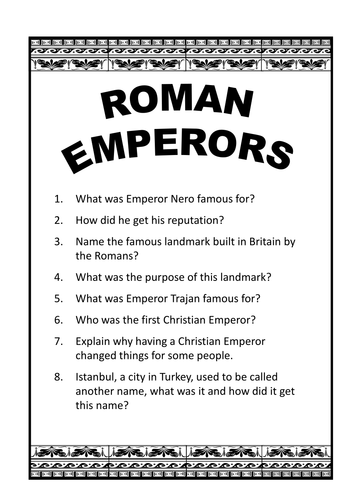 ANCIENT ROMANS TEACHING RESOURCES HISTORY KEY STAGE 2 ROME CAESAR ...