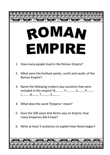 ANCIENT ROMANS TEACHING RESOURCES HISTORY KEY STAGE 2 ROME CAESAR ...