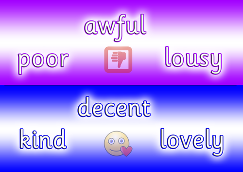 Vocabulary Border with common vocabulary and interesting alternative ...