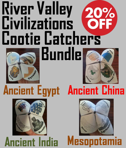 River Valley Civilizations Cootie Catchers Bundle | Teaching Resources
