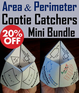 Area and Perimeter Cootie Catchers Bundle | Teaching Resources