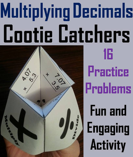 Multiplying and Dividing Decimals Cootie Catchers | Teaching Resources