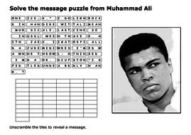 Muhammad Ali Puzzle Messages | Teaching Resources