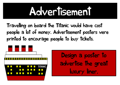 TITANIC TEACHING RESOURCES AND MUSEUM ROLE PLAY KEY STAGE 2 HISTORY ...