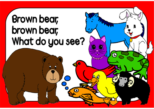 BROWN BEAR WHAT DO YOU SEE STORY TEACHING RESOURCES EYFS COLOURS ...