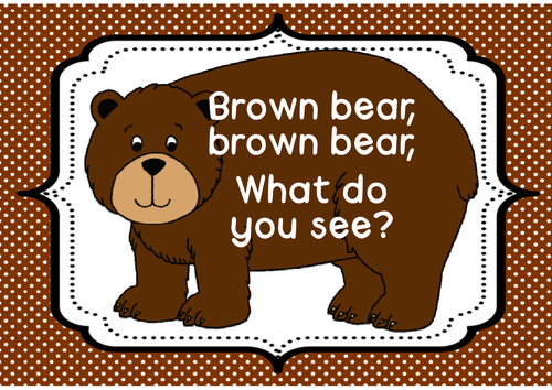 BROWN BEAR WHAT DO YOU SEE STORY TEACHING RESOURCES EYFS COLOURS ...