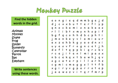 MONKEY PUZZLE STORY TEACHING RESOURCES LITERACY READING EYFS KS 1-2 ...