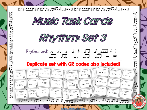 Rhythm Task Cards Set 3 | Teaching Resources