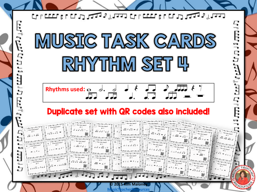 Rhythm Task Cards Set 4 | Teaching Resources