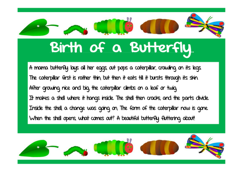 VERY HUNGRY CATERPILLAR STORYTEACHING RESOURCES EYFS KS 1-2 BUTTERFLY ...