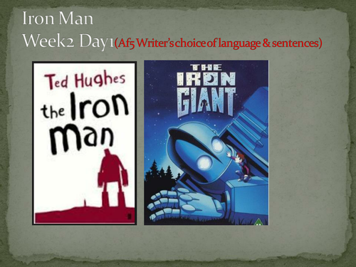 KS2 Reading and Writing Iron Man By Ted Hughes Lesson / Medium Term ...
