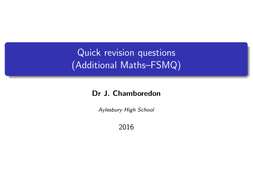 FSMQ maths revision questions | Teaching Resources
