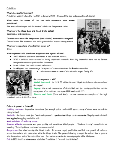 USA 1919-41 Boom lessons | Teaching Resources