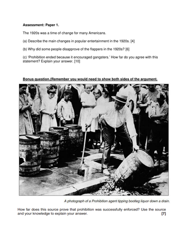 USA 1919-41 Boom lessons | Teaching Resources