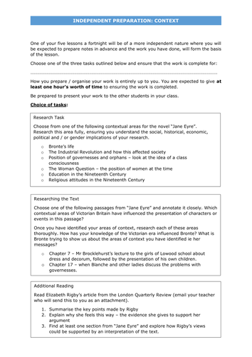 Jane Eyre New A-Level AQA A English Literature: Complete SOW and full ...