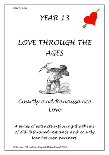 Love through the Ages New A-Level AQA A English Literature: Wider ...