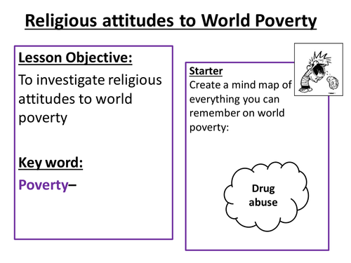 Drug Abuse + World Poverty Revision Lesson AQA | Teaching Resources
