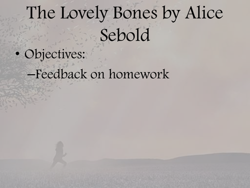The Lovely Bones: 12 Week Scheme of Work (AS Language & Literature ...